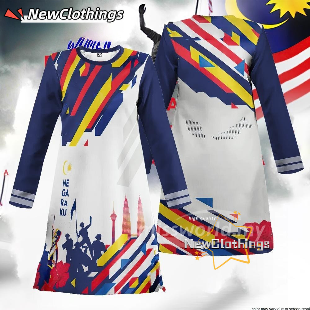 Baju Merdeka 2024 Budek Perempuan Muslimah Jersey Murah Tshirt Sedondon ...