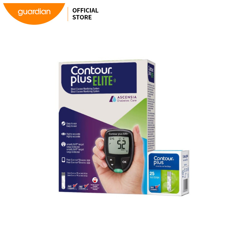 Contour Plus Elite Blood Glucose Monitoring + 25 Strips | Shopee Malaysia