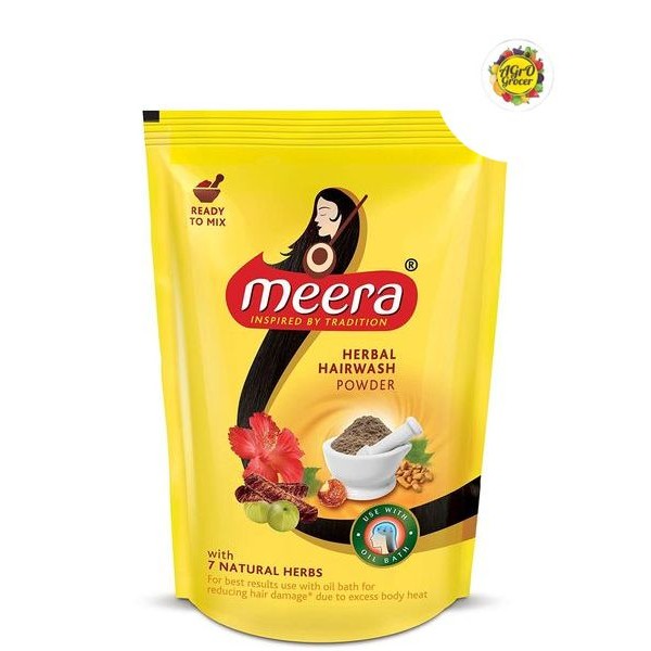Meera Herbal Hair Wash Powder 40g | Shopee Malaysia