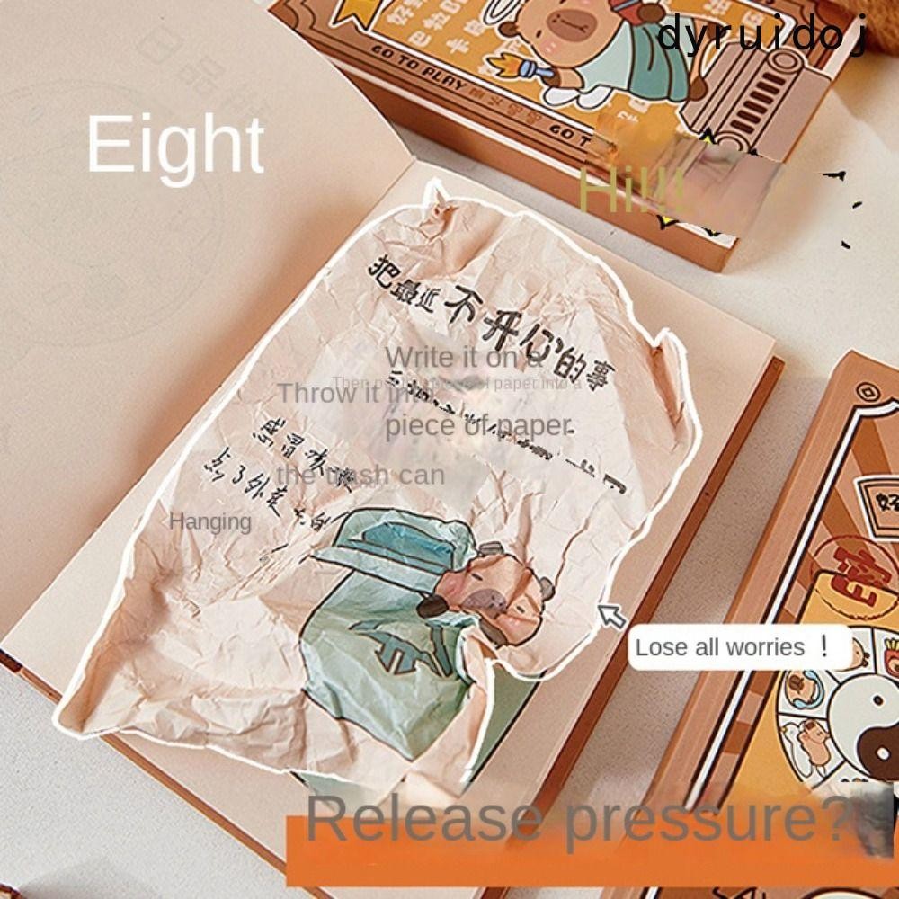 DYRUIDOJ Capybara Daily Notes, Waterproof Color Printing Capibala ...