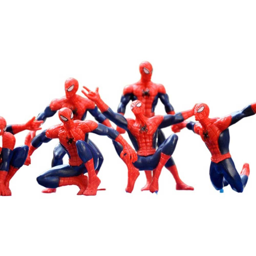7Pcs Spider-Man Action Figure Posture Anime Decoration Collection ...