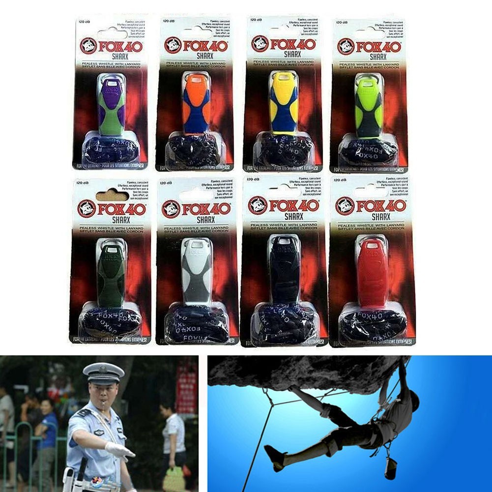 [BSL] FOX 40 Sharx Whistle With Lanyard /Referee Whistle /Wisel ...