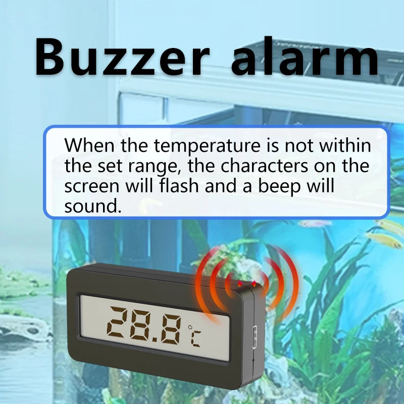 Accurate Aquarium Thermometer with LED Display and Temperature Sensor ...