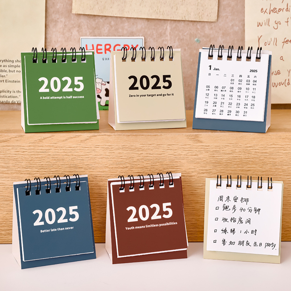 2025Simple Desk Calendar Creative Mini-Portable Calendar Desktop ...