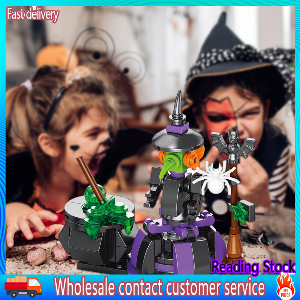 ZH_ Haunted House Building Block Halloween-themed Building Blocks ...