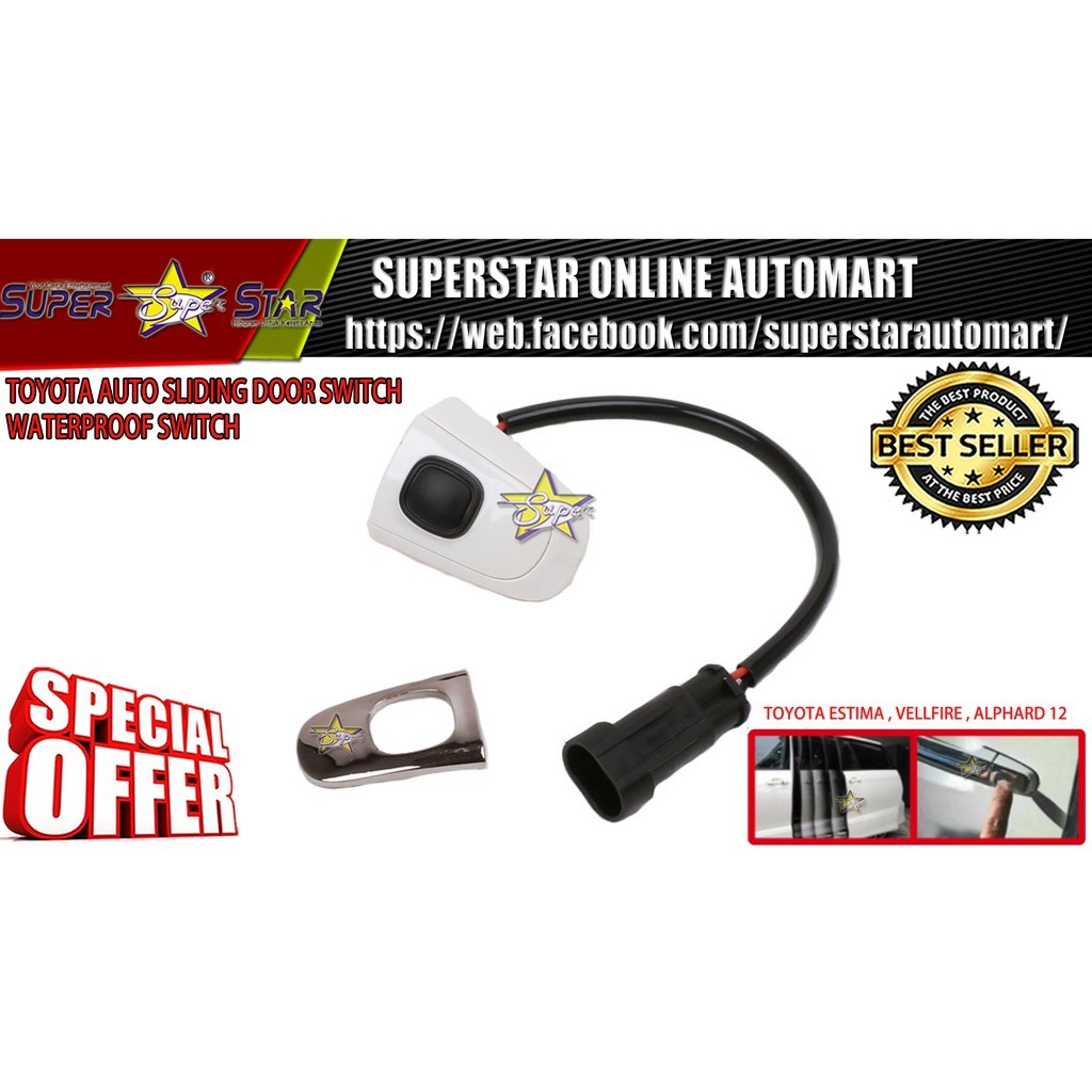 Toyota Slide Power Door Handle Switch Auto Sensor Button (White ...
