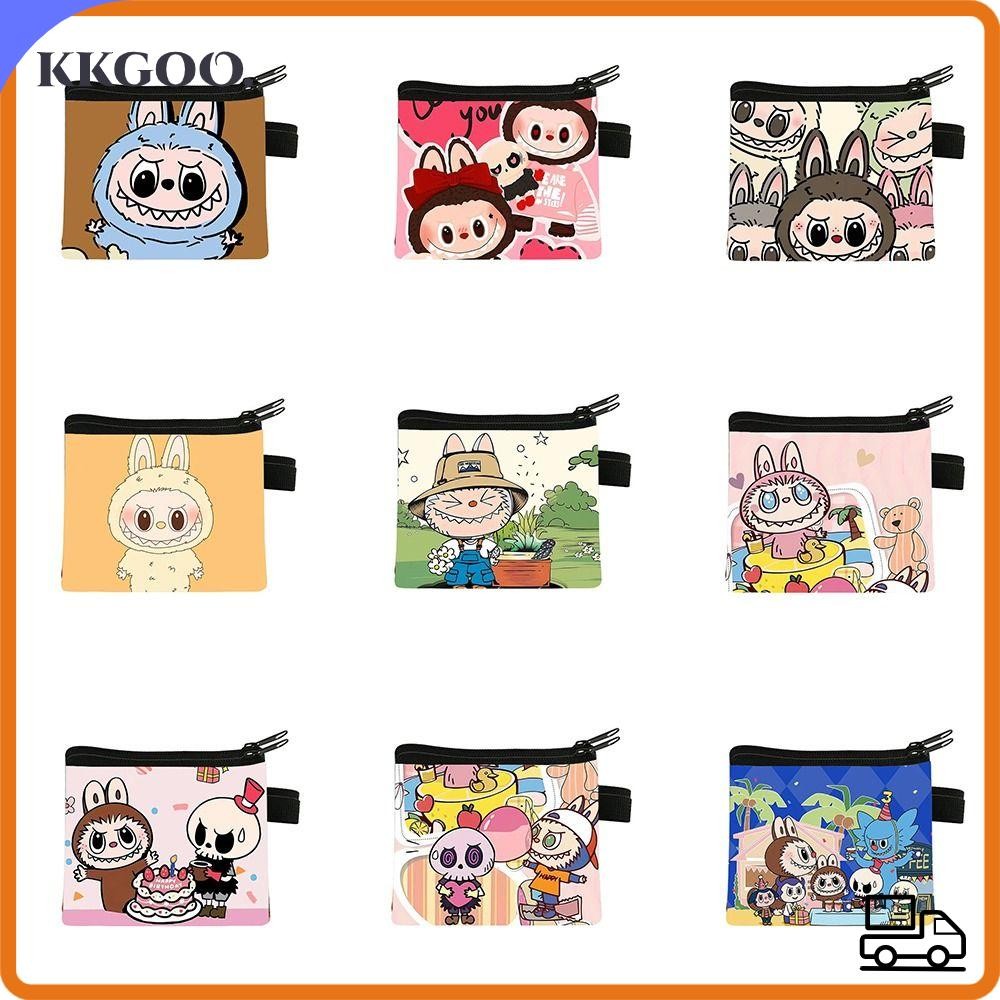 KKGOO Labubu Coin Purse, Polyester Portable Cartoon Wallet, High ...
