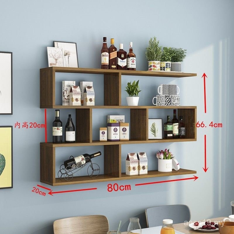 Yy rak buku atas dinding kabinet rak partisi muka dinding sederhana rak ...