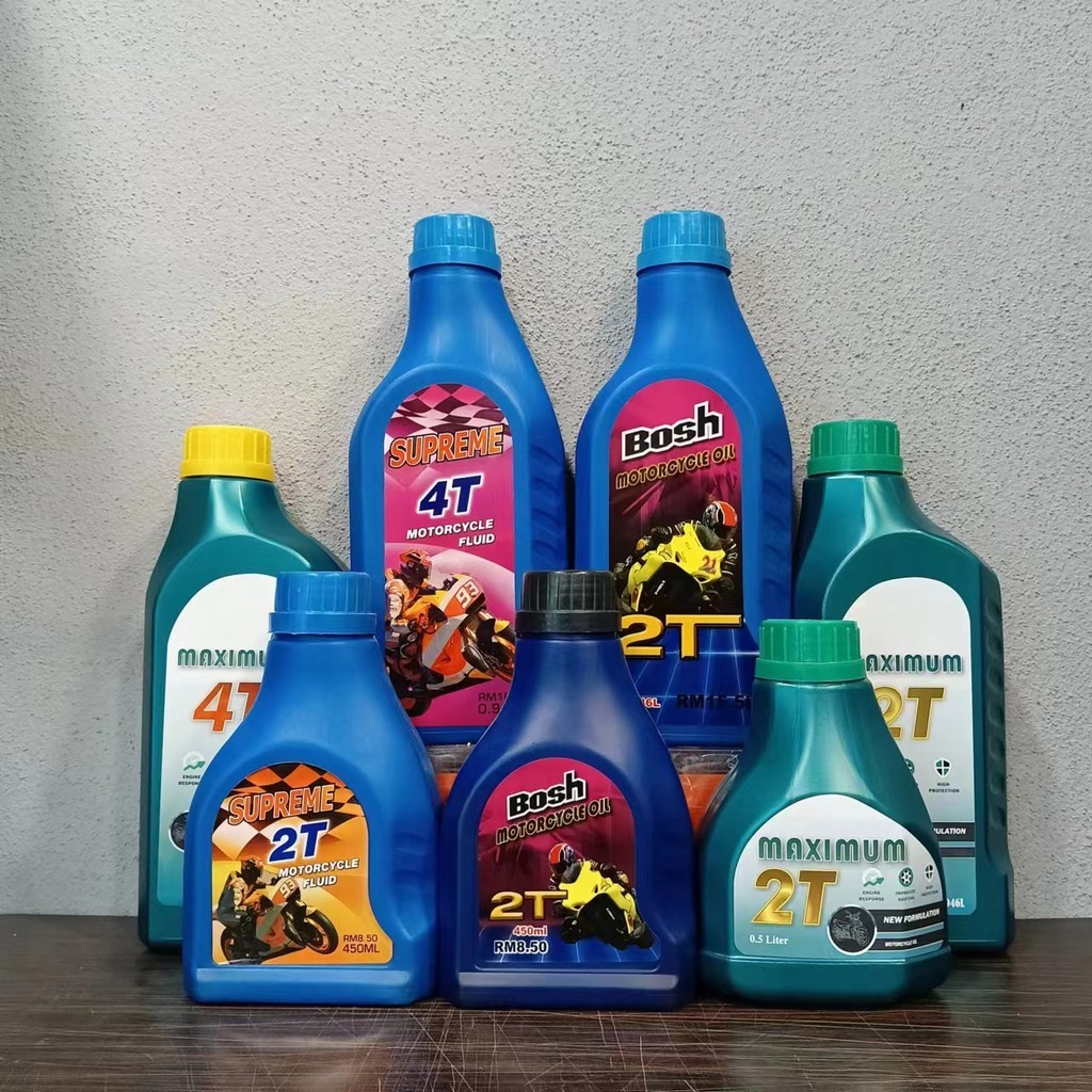 [ 4T / 2T ] MINYAK HITAM 2T 2STROKE 4T 4STROKE 0.946L 450ML ENGINE OIL ...