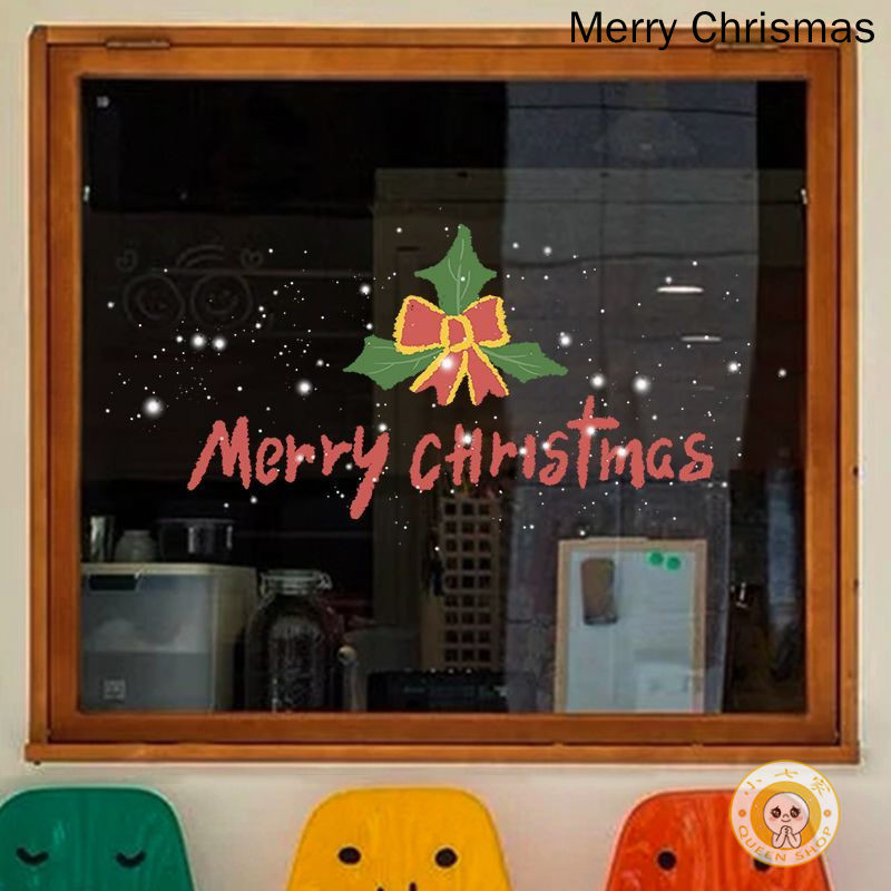 Christmas Decorative Glass Stickers Shopping Mall Shop Window Glass ...