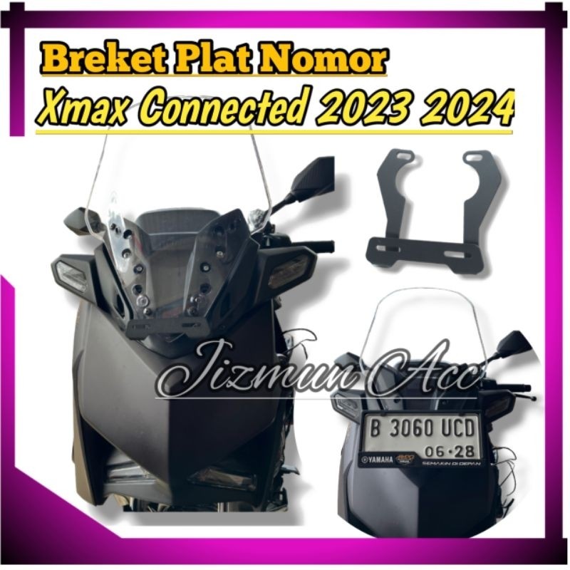 New XMAX CONNECTED 2023 2024 Number Plate Mounting Bracket | Shopee ...