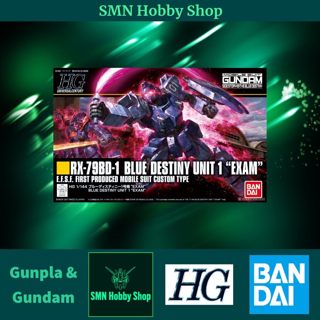 HG 1/144 RX-79BD-1 Blue Destiny Unit 1 Exam 207 Gunpla Gundam Toys ...