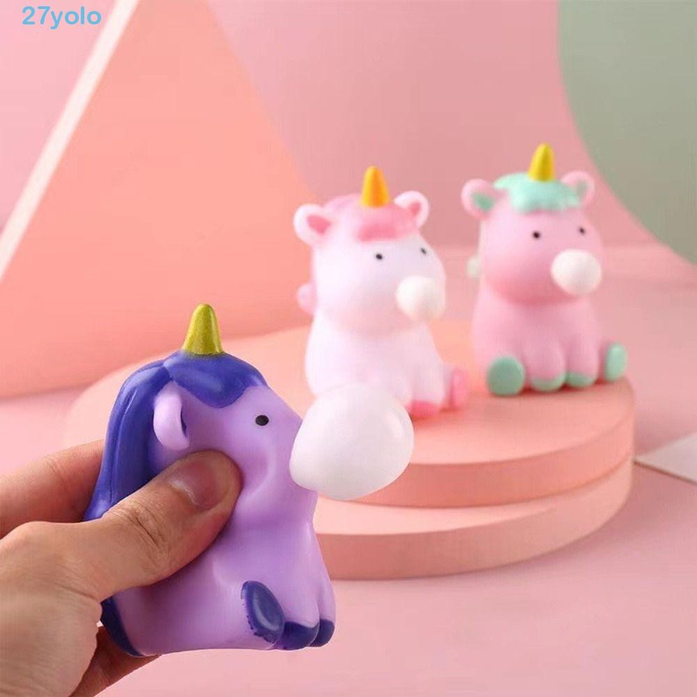 YOLO Squeeze Bubble Spitting Toys, Blow Bubble Decompression Pinch ...