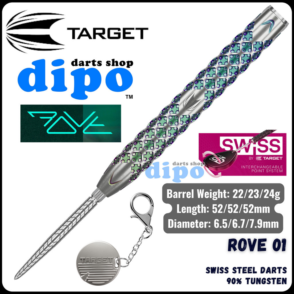 TARGET ROVE 01 (90% Tungsten) - TARGET Swiss Steel Darts | Shopee Malaysia