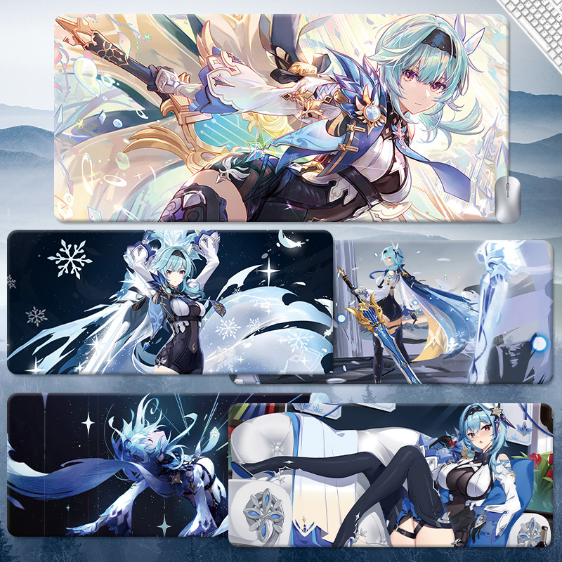 Eula Mouse Pad Genshin Impact Anime Eula Large Non-slip Table Mat ...