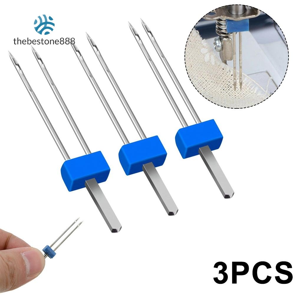 (THEBEST) 3pcs Stretch Twin Needles Steel Double eedle Pins 2/3/4mm For ...