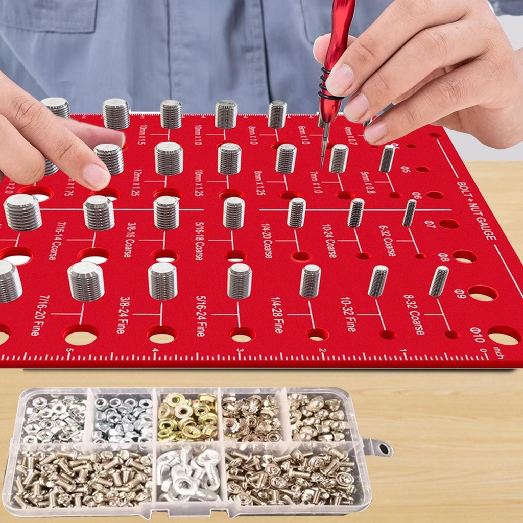 Bolt And Nut Identifier Gauge Thread Gauge Bolt Size Finder Bolt ...