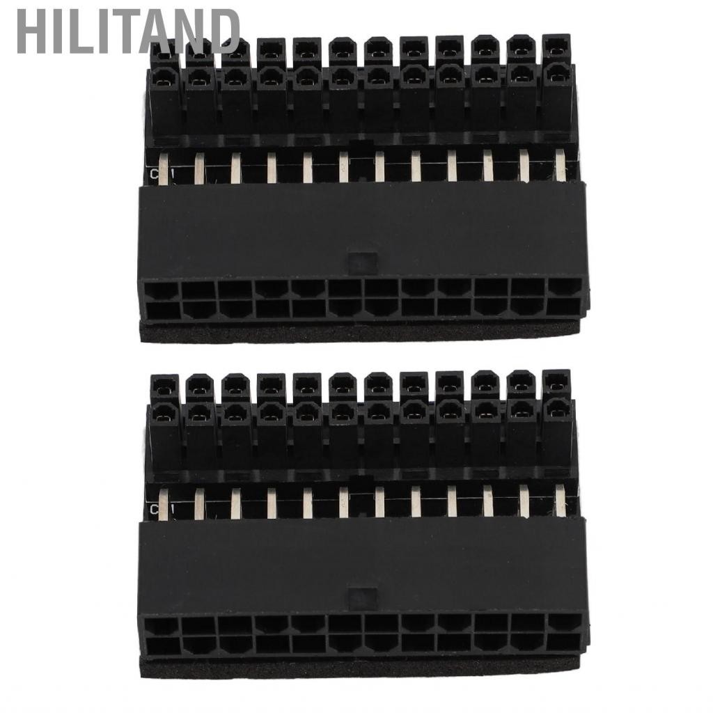 Hilitand 24Pin Female To Male Adapter Efficient Plastic 2PCS Stable ATX ...
