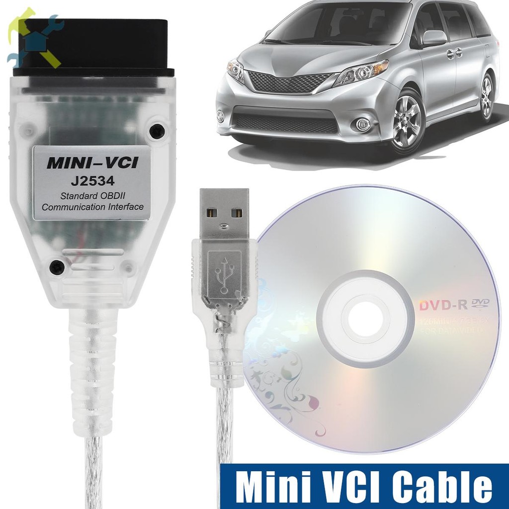 V17 J2534 Mini VCI Cable FT232RL 16pin Car Diagnostics Cable ...