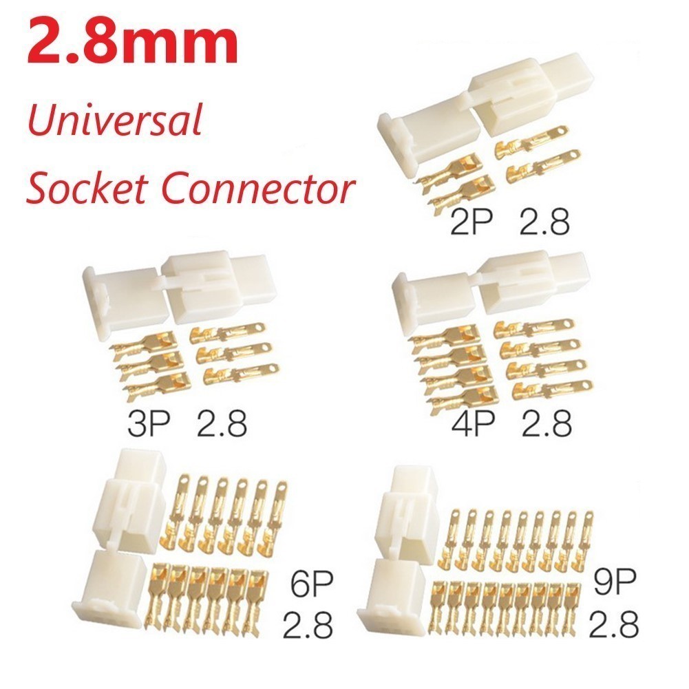 (Mulitibuy) 2.8mm Terminal Socket Pin Connector Car Motorcycle ...