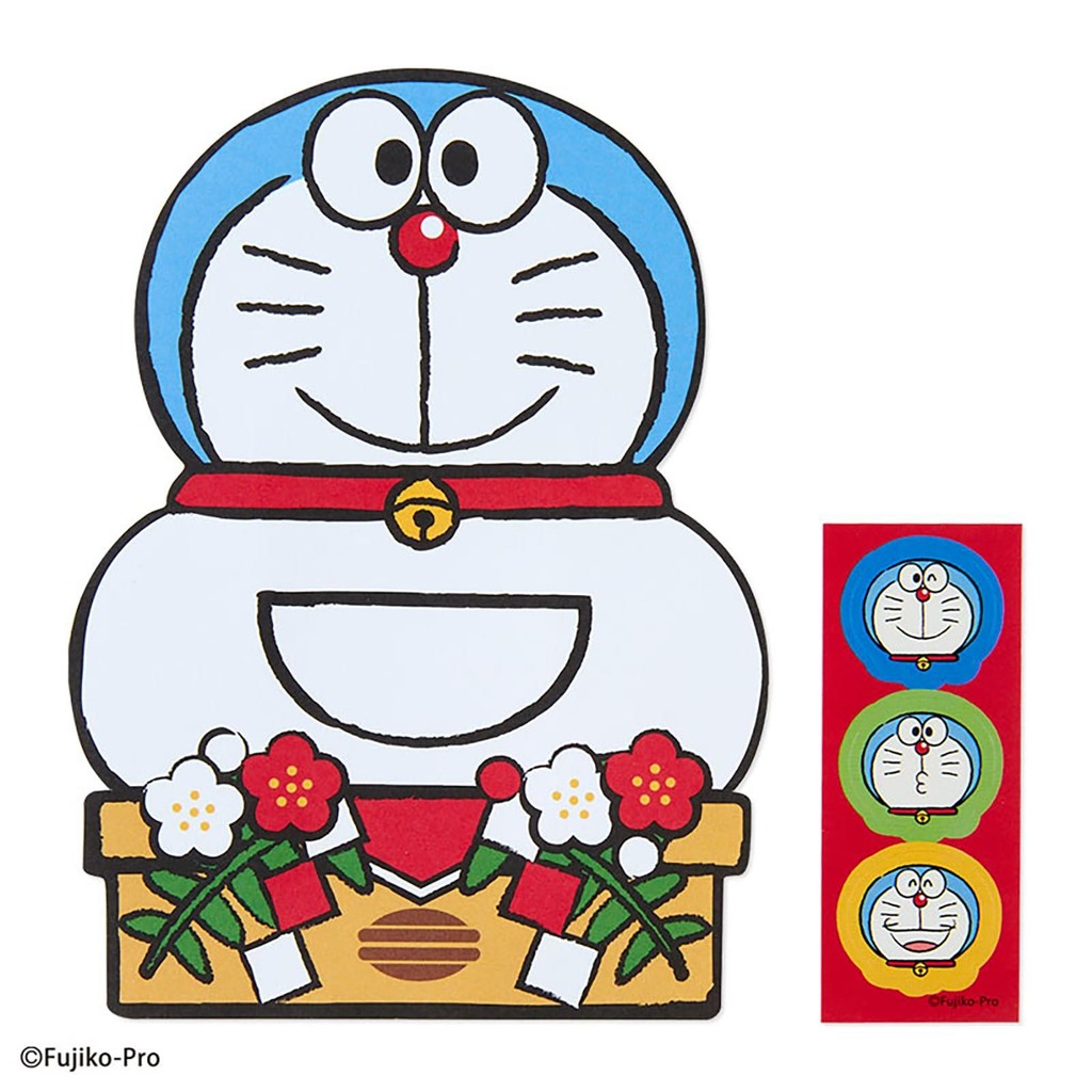 Sanrio Pochi Bag Doraemon Kagami Mochi for Four-Fold Bills New Year's ...