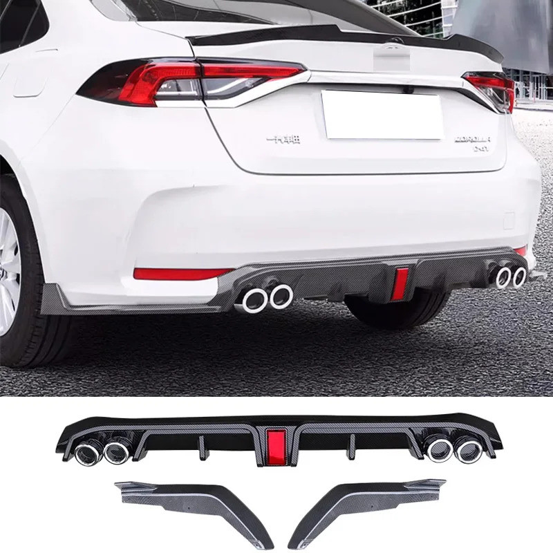 Rear Diffuser for Toyota Corolla 2019-2023 Sedan Glossy Black Car Body ...