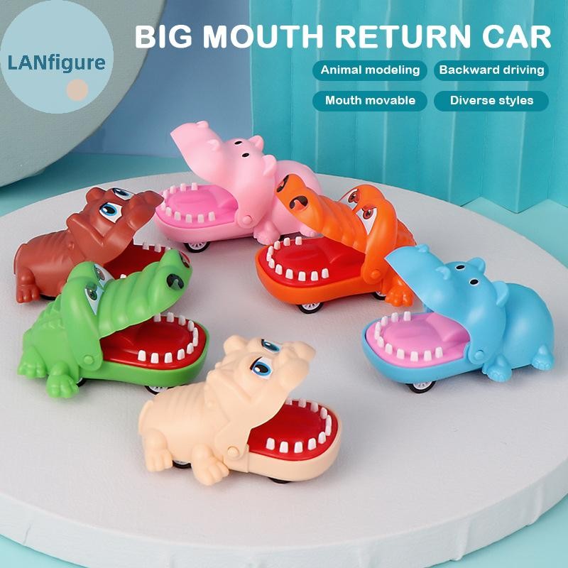 LANfigure Big Hand Crocodile Mouth Pull-back Car Toy Cartoon Hippo ...