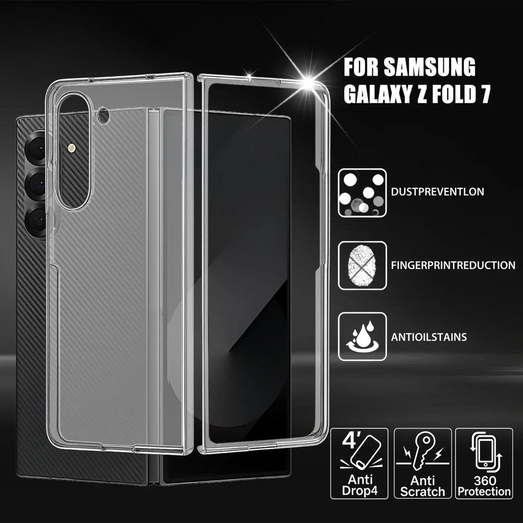Ultra Thin PC Clear Case for Samsung Galaxy Z Fold 7 6 5 4 3 Fold7 5G ...