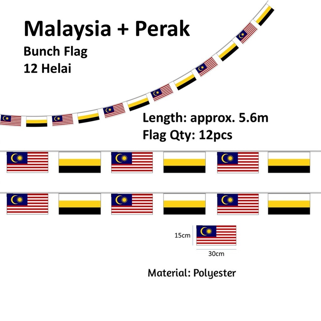 Malaysia Bunch Flag All States Bunch Flag Bendera Kecil Malaysia ...