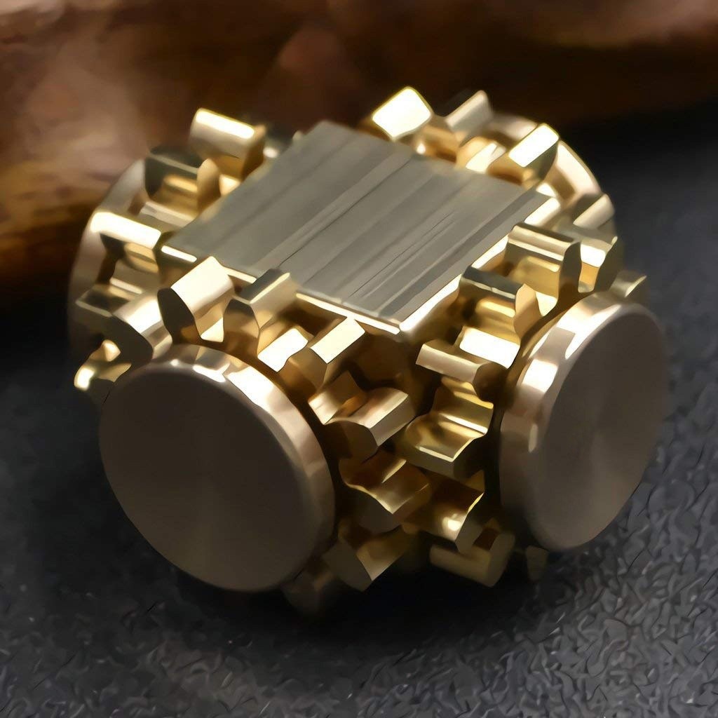 Fidget Spinner Pure Copper Four-Gear Linkage Rubik's Cube Finger ...