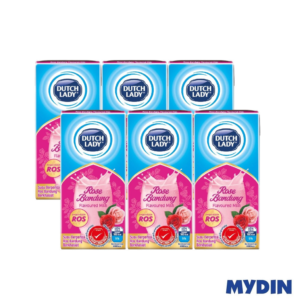 Dutch Lady Susu UHT PureFarm Ros Bandung (6 x 200ml) | Shopee Malaysia