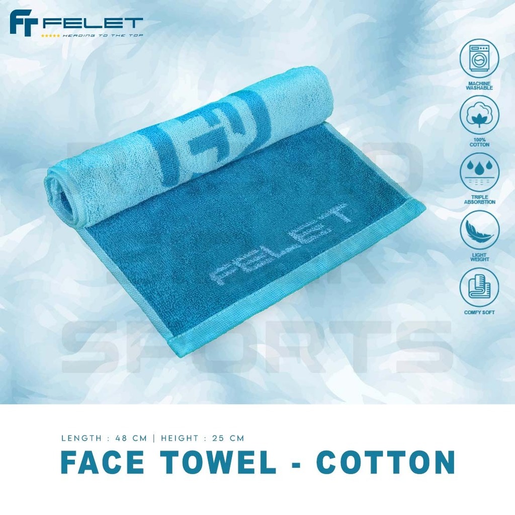FELET COTTON JACQUARD FACE TOWEL ( 25 X 48cm ) 100% Original by FELET ...