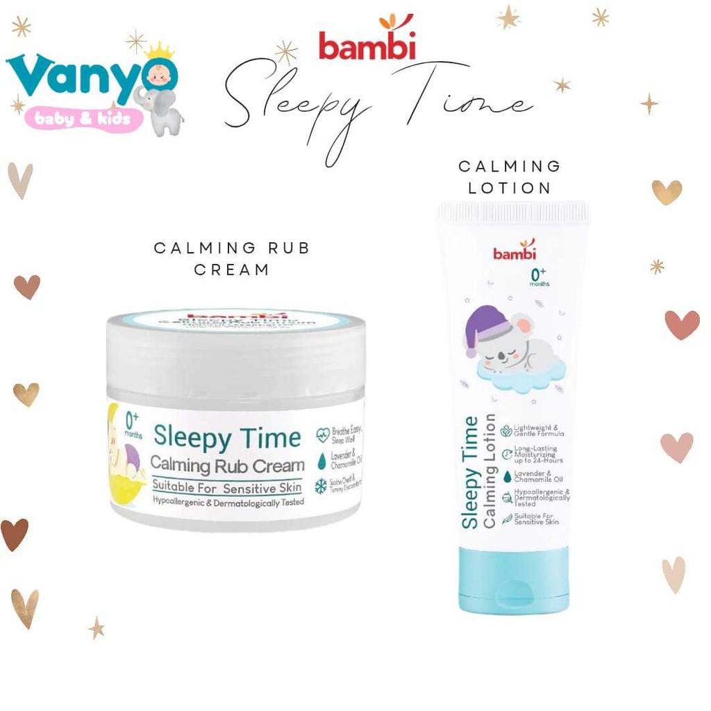 Bambi Calming Rub Cream Lotion Sleepy Time Baby cold Cream Moisturizer ...