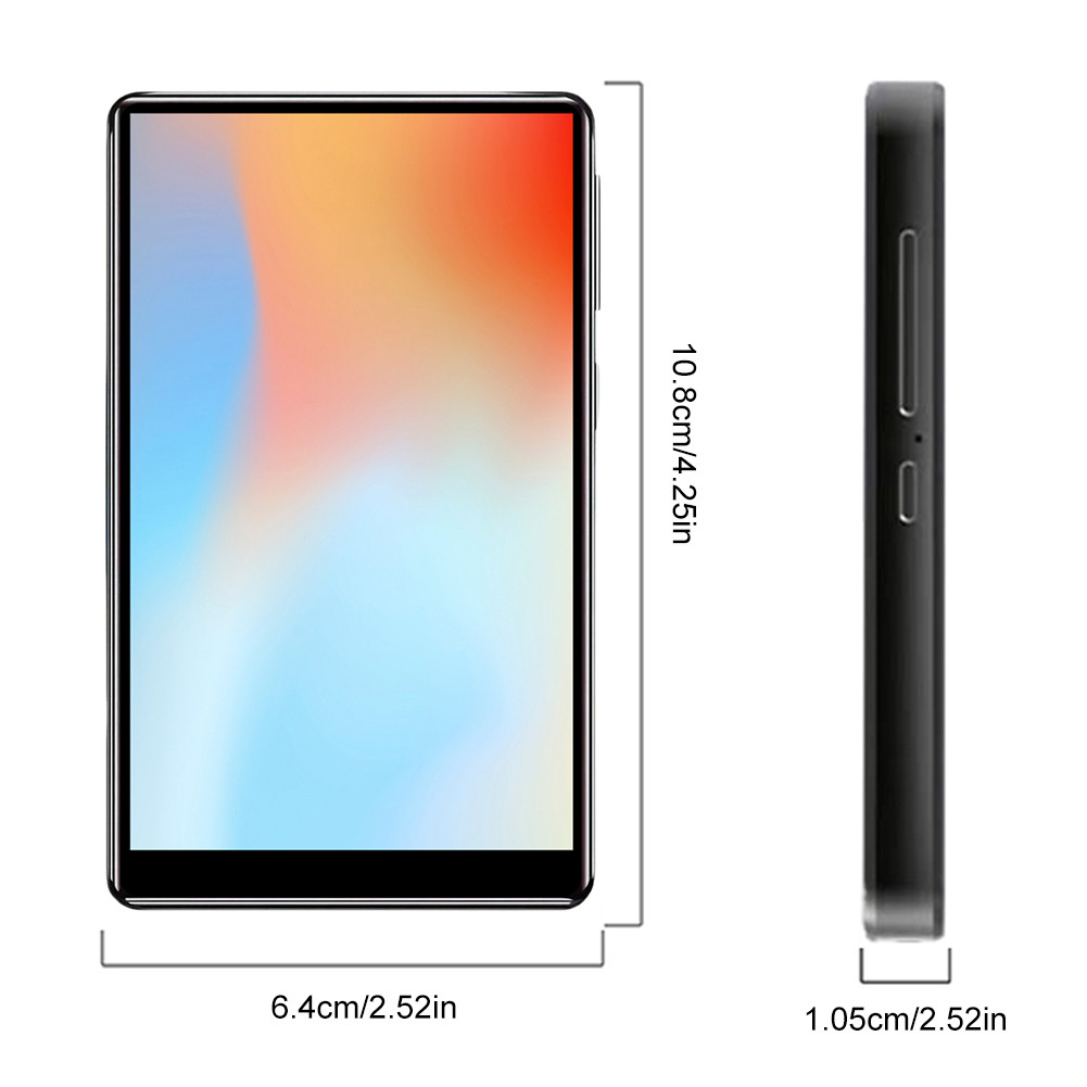 32GB/64GB MP3 Player 4-inch Full Touch Screen Lossless Music Player ...