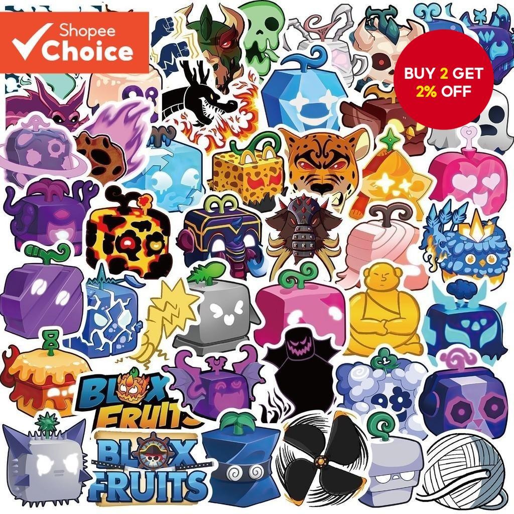 60/50pcs Blox Fruits Game Stickers Waterproof Graffiti Decals for ...