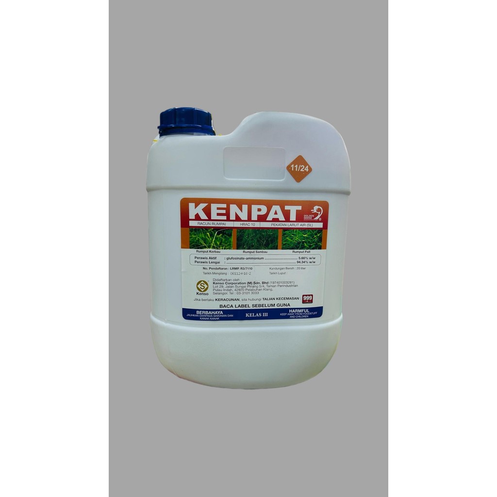 KENPAT KENSO 20 LITER Racun rumput Glufosinate Ammonium 5.66 % | Shopee ...