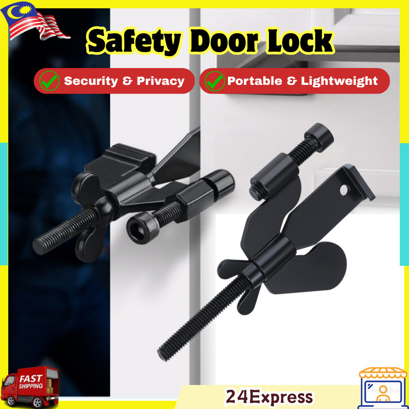 Upgraded Portable Heavy Duty Door Security Lock Device Travel Hotel ...