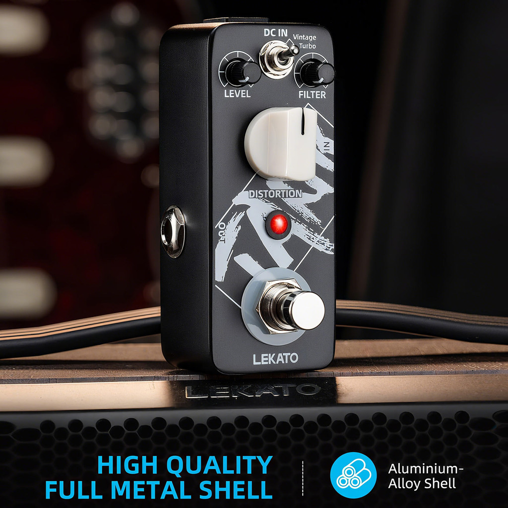 LEKATO Distortion Guitar Pedal Analog Distortion Pedal for Electric ...