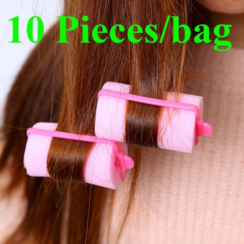 10 Pieces/Bag Sponge Curling Wand Sponge Hair Curler Curly Hair Tools ...