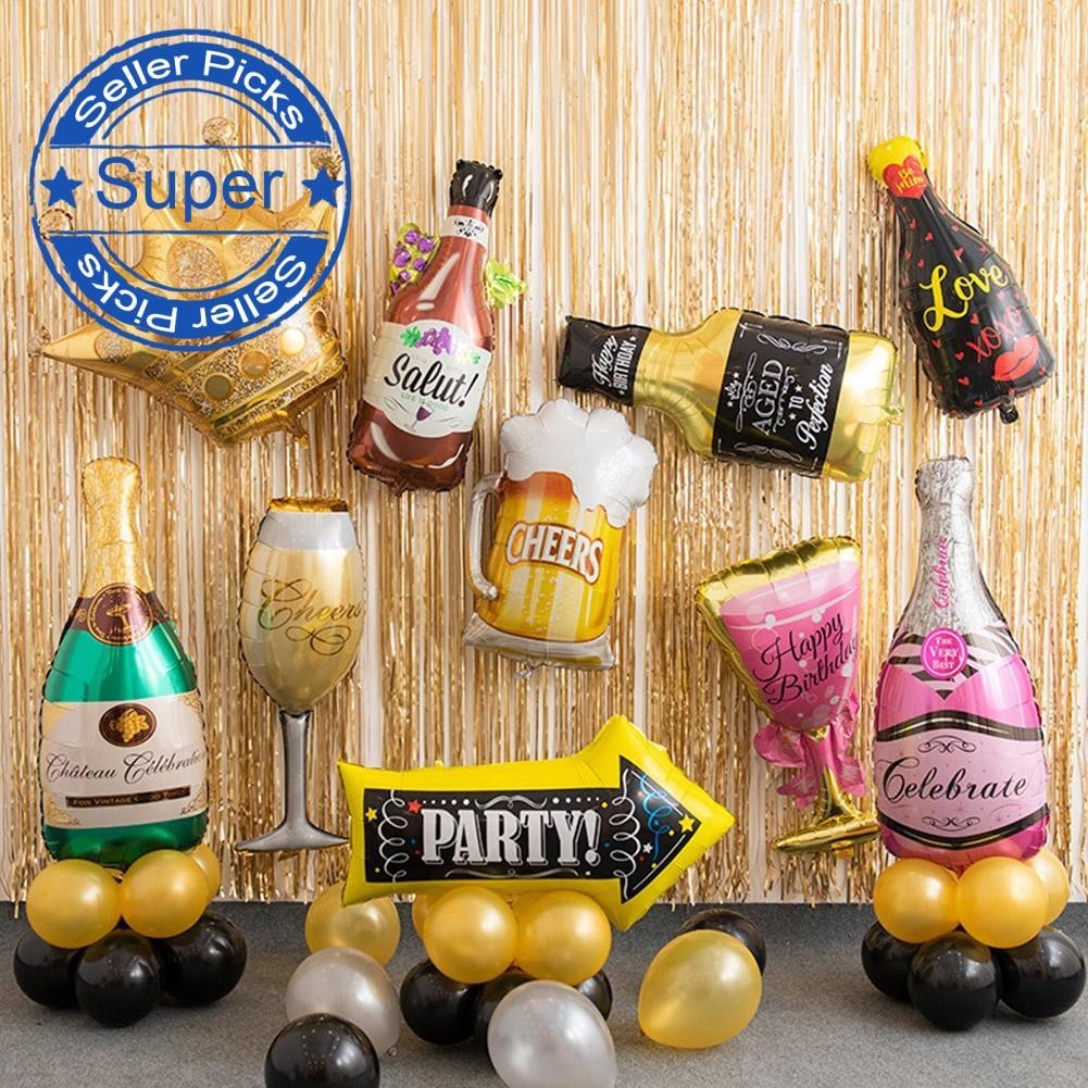 Bottles Wine Glass Series Theme Balloons Bar Cheers Wedding Balloons ...