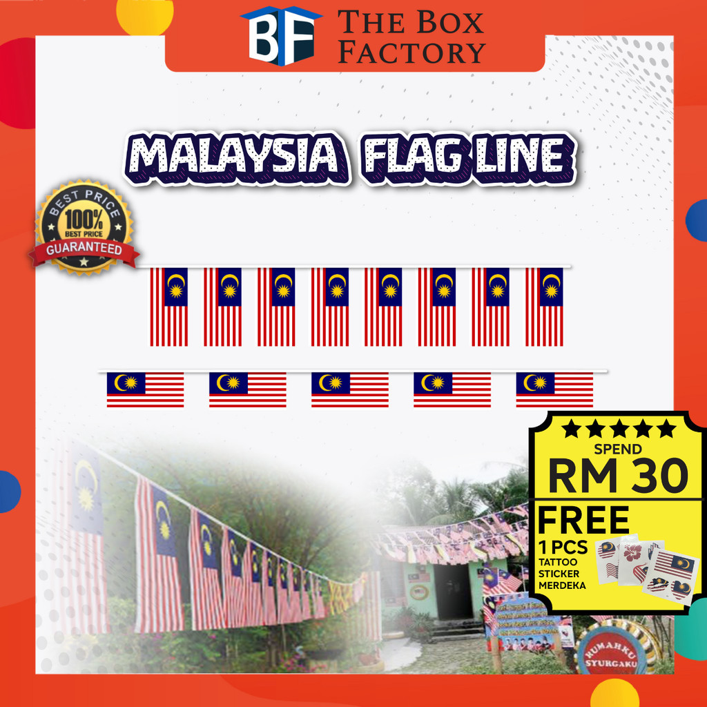TBF Malaysia Flagline Bendera Malaysia & Negeri Bunting Flag Line ...