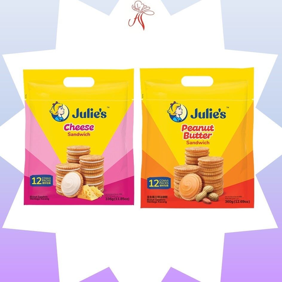 JULIE'S Sandwich (Cheese 336g & Peanut Butter 360g) | Shopee Malaysia