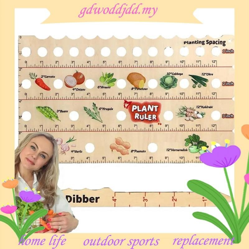XU-Plant Ruler with Dibber and Planting Guide, Square Foot Gardening ...