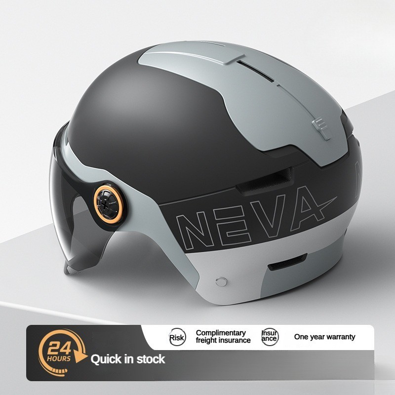 Motorcycle Helmet Electric Vehicle Helmet Battery Car Riding Half ...