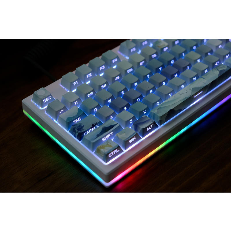 Lake Haven PBT Dye-Sub Cherry Side-Engraved Custom Keycap Set for ...