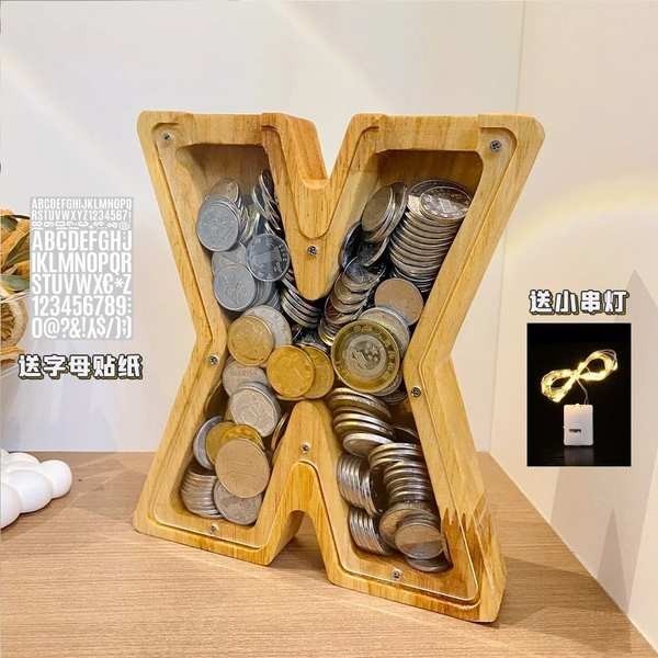 tabung duit tabung viral Celengan kayu pepejal 2024 surat baharu ...