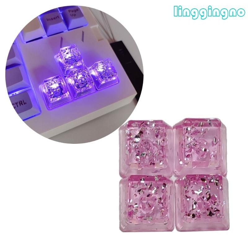 RR Backlit Keycaps Durable Resin Pink Foil Keycap OEM Profile R4 Keycap ...