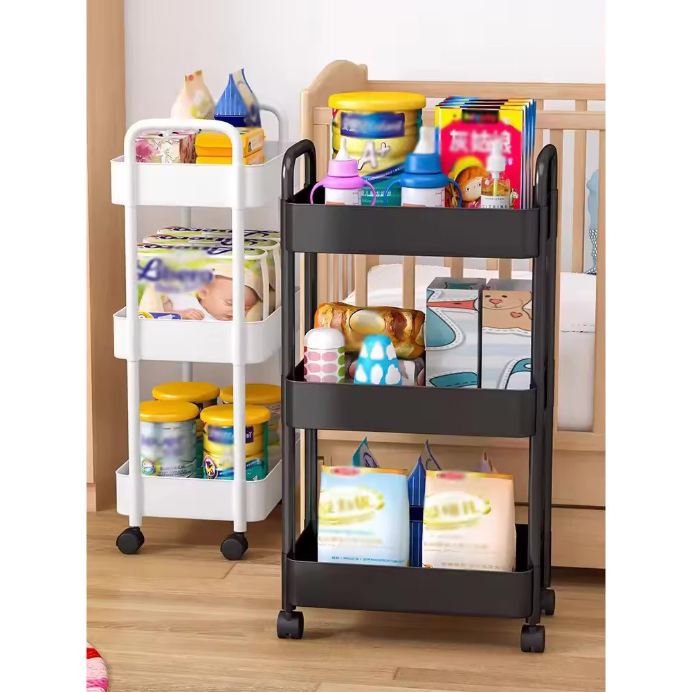 Troli Simpanan Storage Trolley 3/4 Tier Living Room Kitchen Trolley ...
