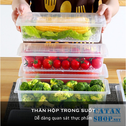 Plastic Food Divider Tray, Freezer Vegetables, Rectangular Box for ...
