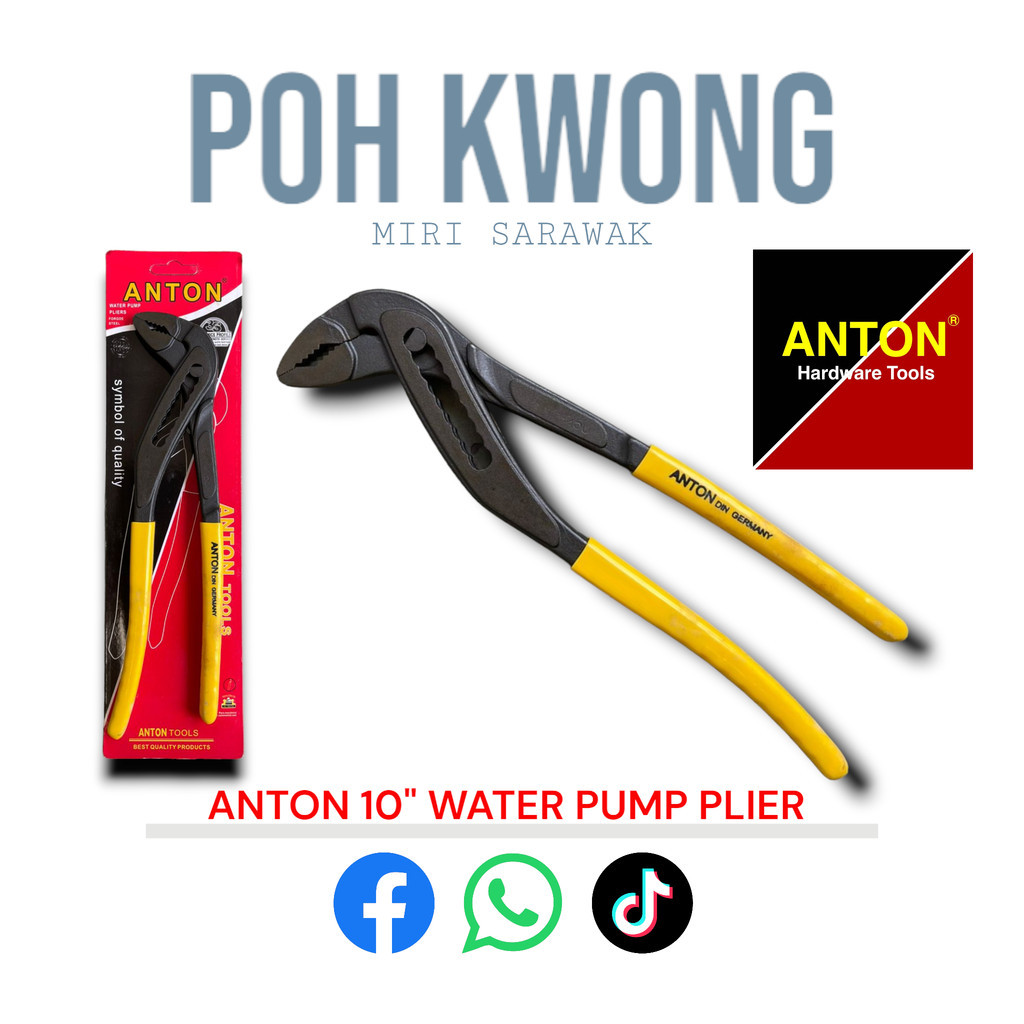 ANTON 10" Water Pump Plier with PVC Coated Handle | Shopee Malaysia